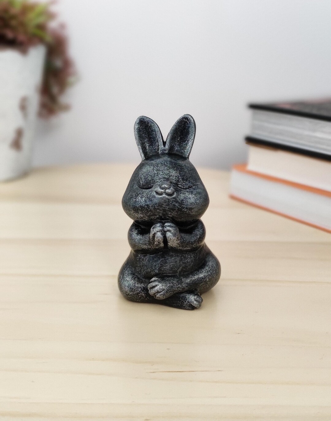 Yoga Pose Rabbit Figurine, Meditating Rabbit Figure, Handmade ...