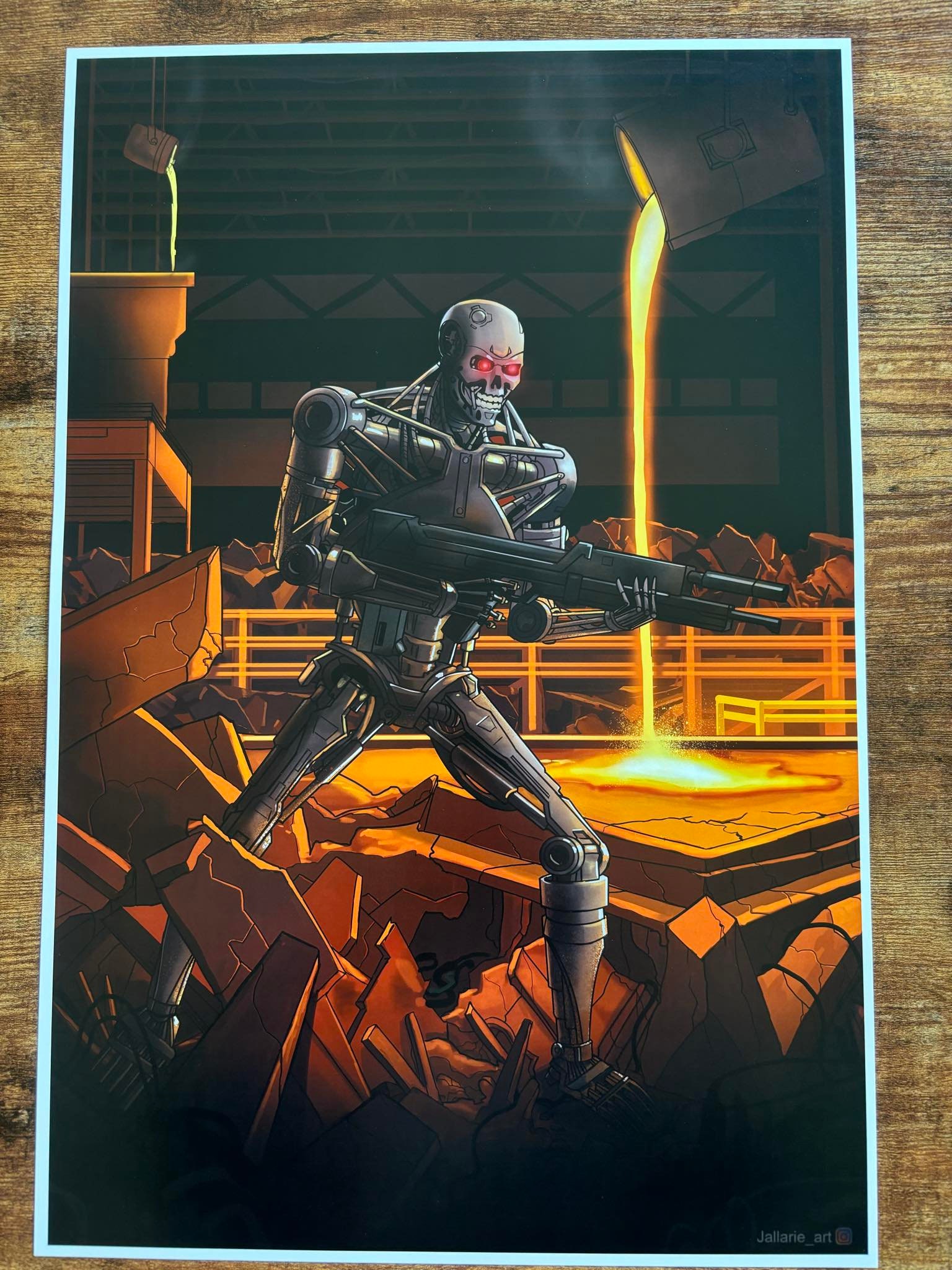 T-800 Terminator Fan Art Poster Print - Etsy