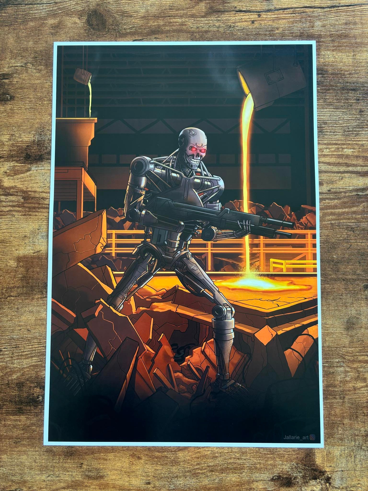 T-800 Terminator Fan Art Poster Print - Etsy