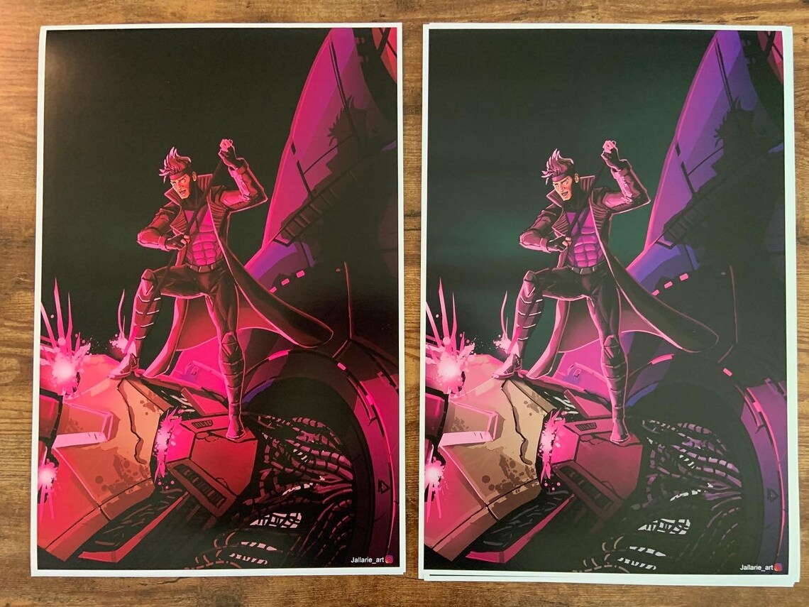 Gambit Vs. Sentinel Poster Print | Etsy