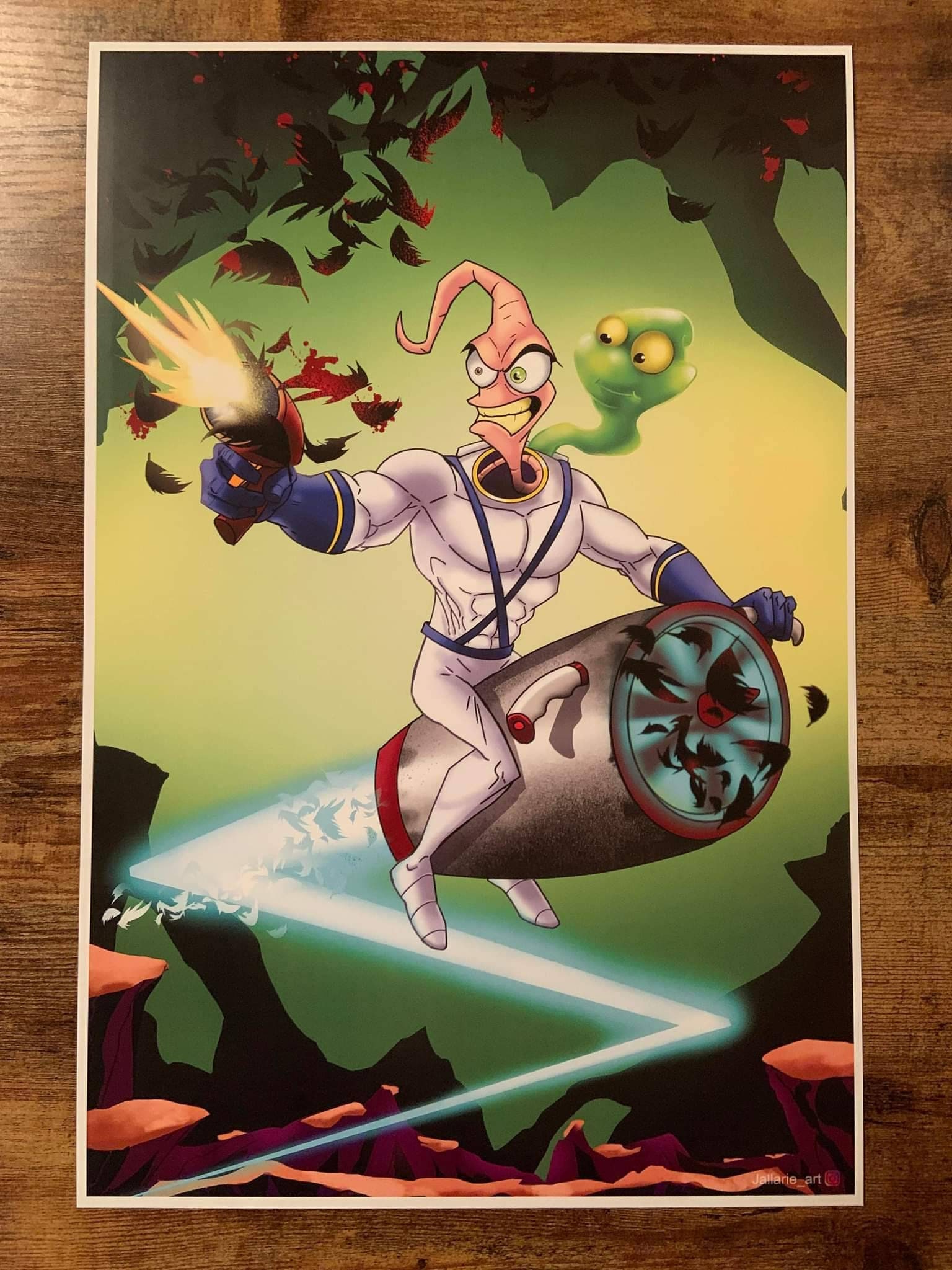 Earthworm Jim Fan Art Poster Print - Etsy