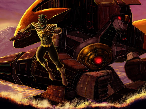 Green Power Ranger Fan Art Poster Print | Etsy