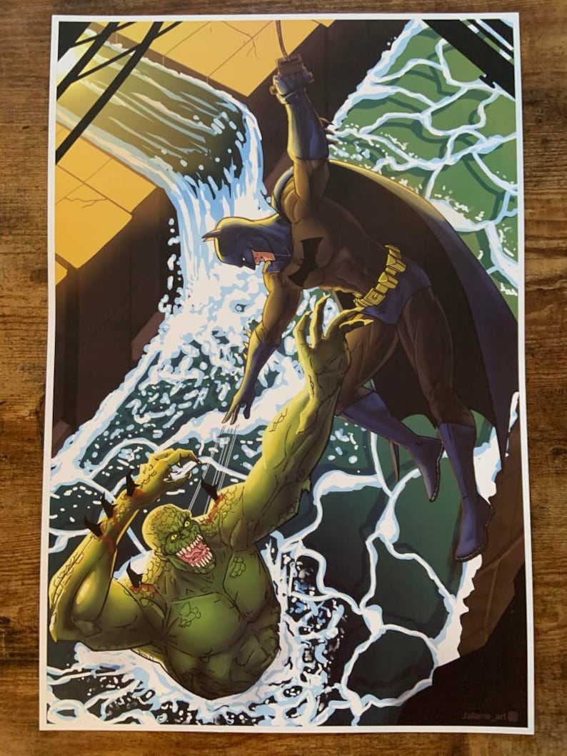 Batman Killer Croc Fan Art Poster Print - Etsy
