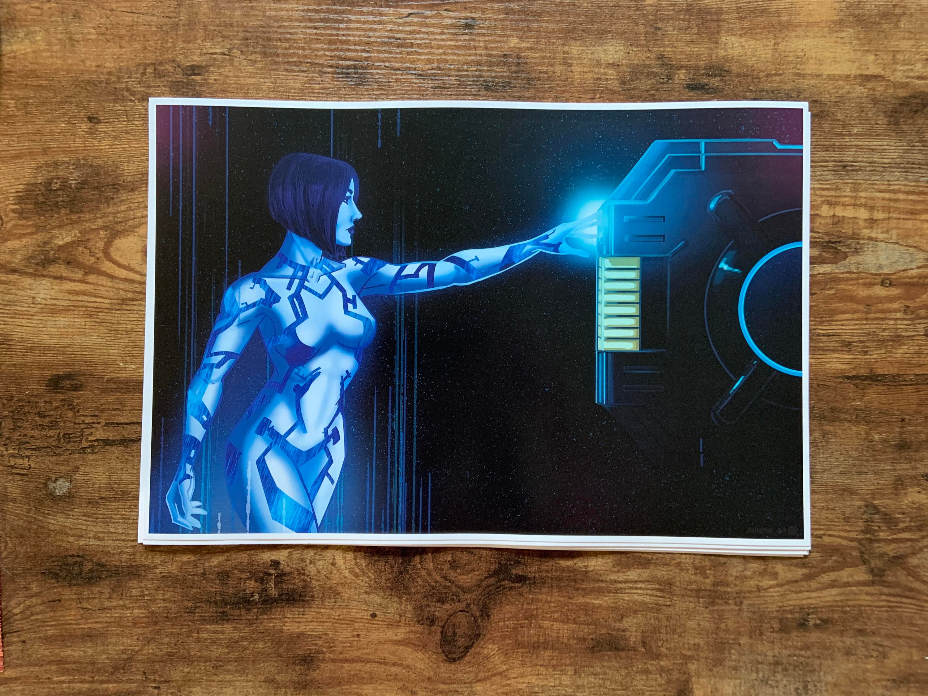 Cortana Fan Art Poster Print - Etsy
