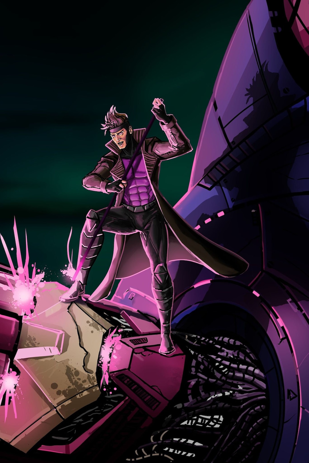 Gambit Vs. Sentinel Poster Print - Etsy