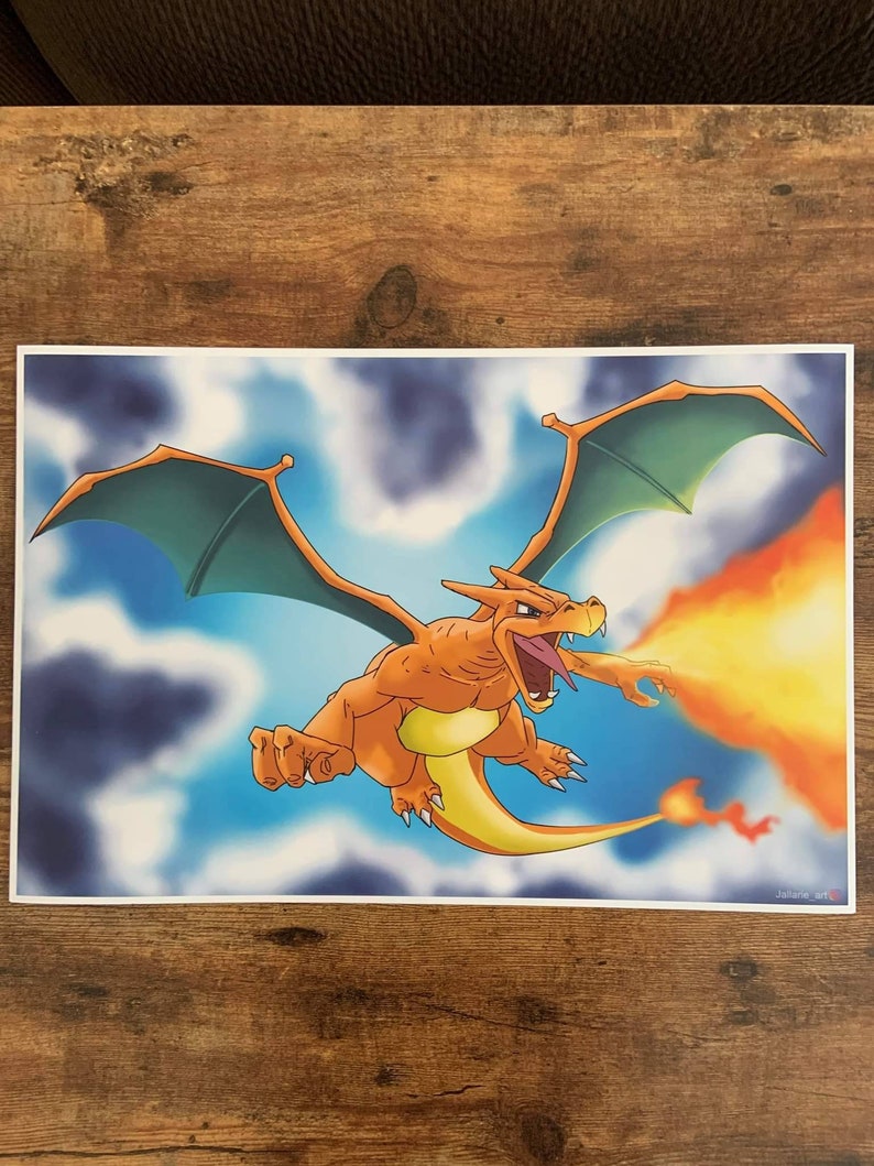 Charizard Fan Art Poster Print - Etsy