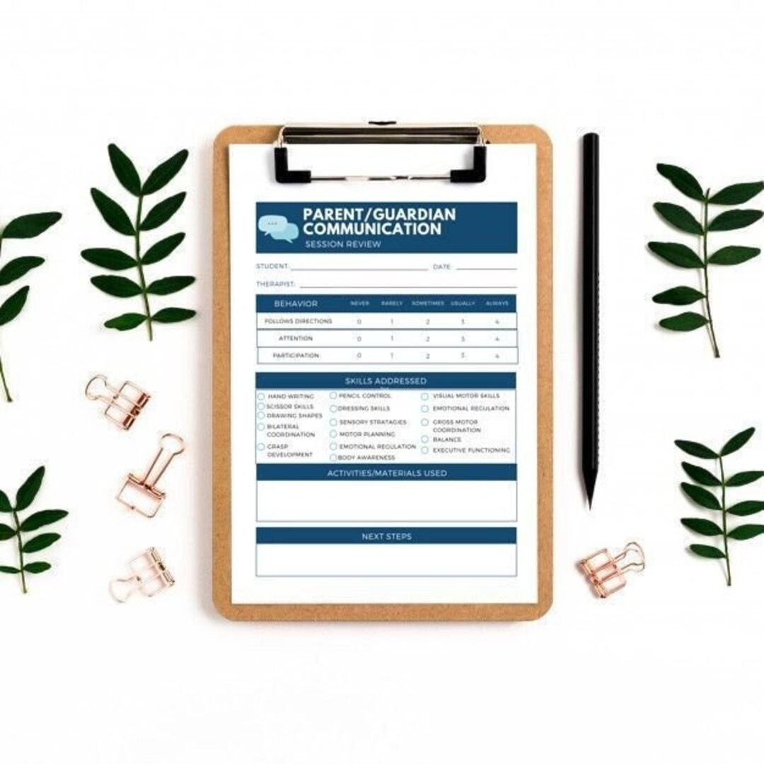 Pediatric Occupational Therapy Communication Log, About Me, Therapy ...