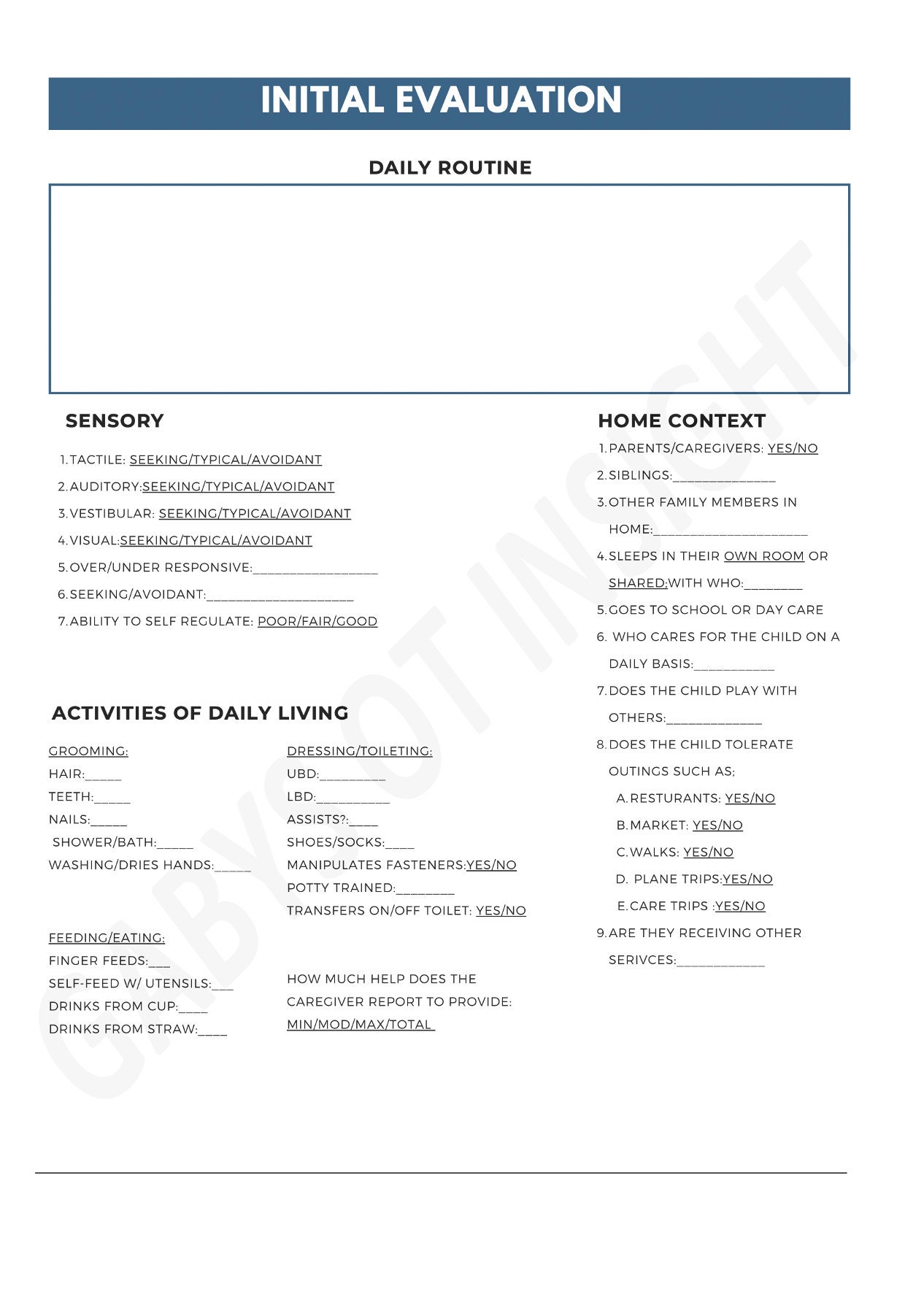 Pediatric Occupational Therapy Communication Log, About Me, Therapy ...