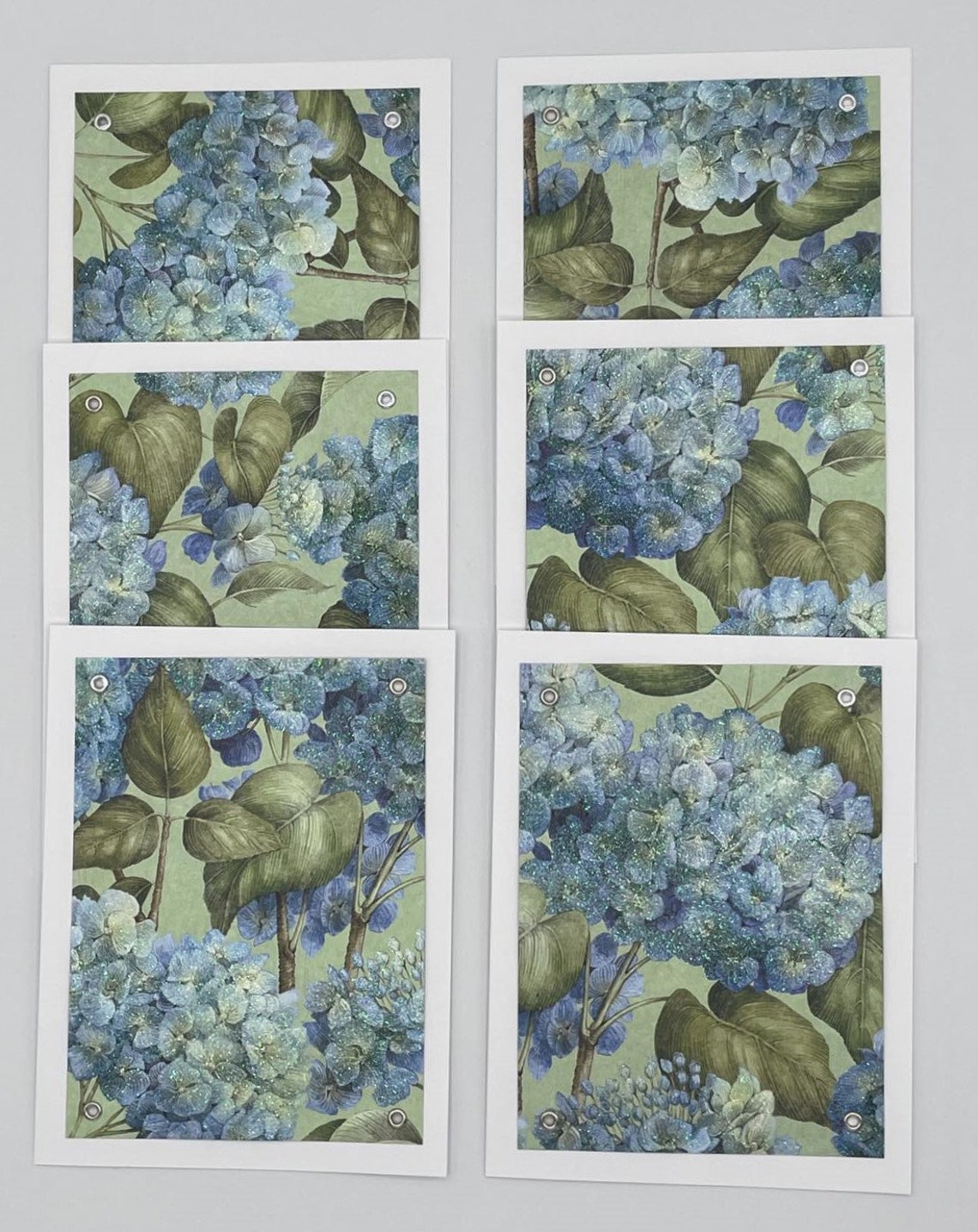 Set of 6 Beautiful Blue Hydrangea Blank Note Cards. - Etsy