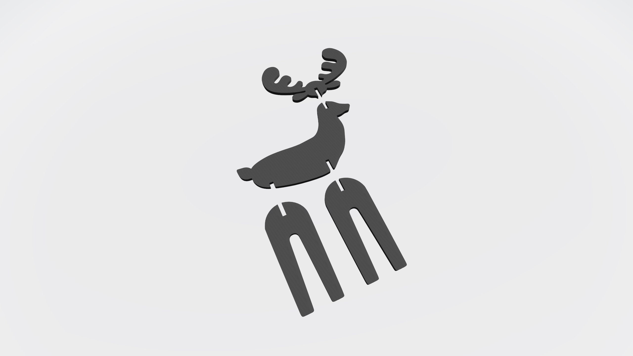 Deer Kit Card Model - 3D Print STL File - 2 Versions - Etsy