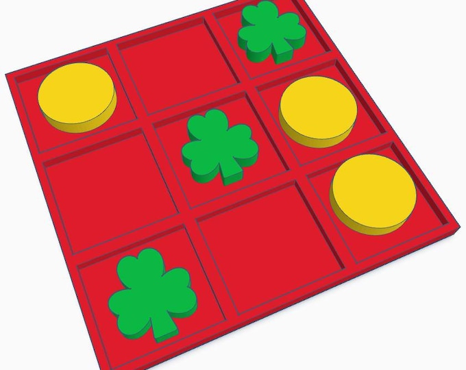 3D Tic Tac Toe Game STL File, 3D XOX Board Game Print File, 3D Printing ...