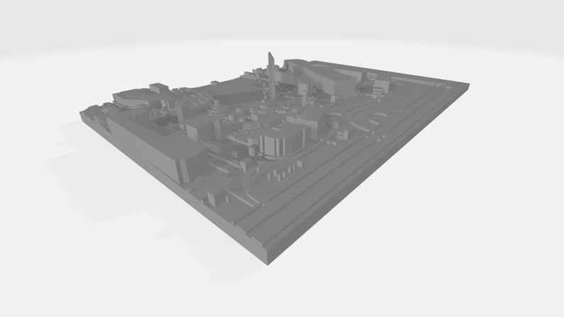 Map of Disneyland - STL Digital 3D File - 3D Birds Eye View - Etsy
