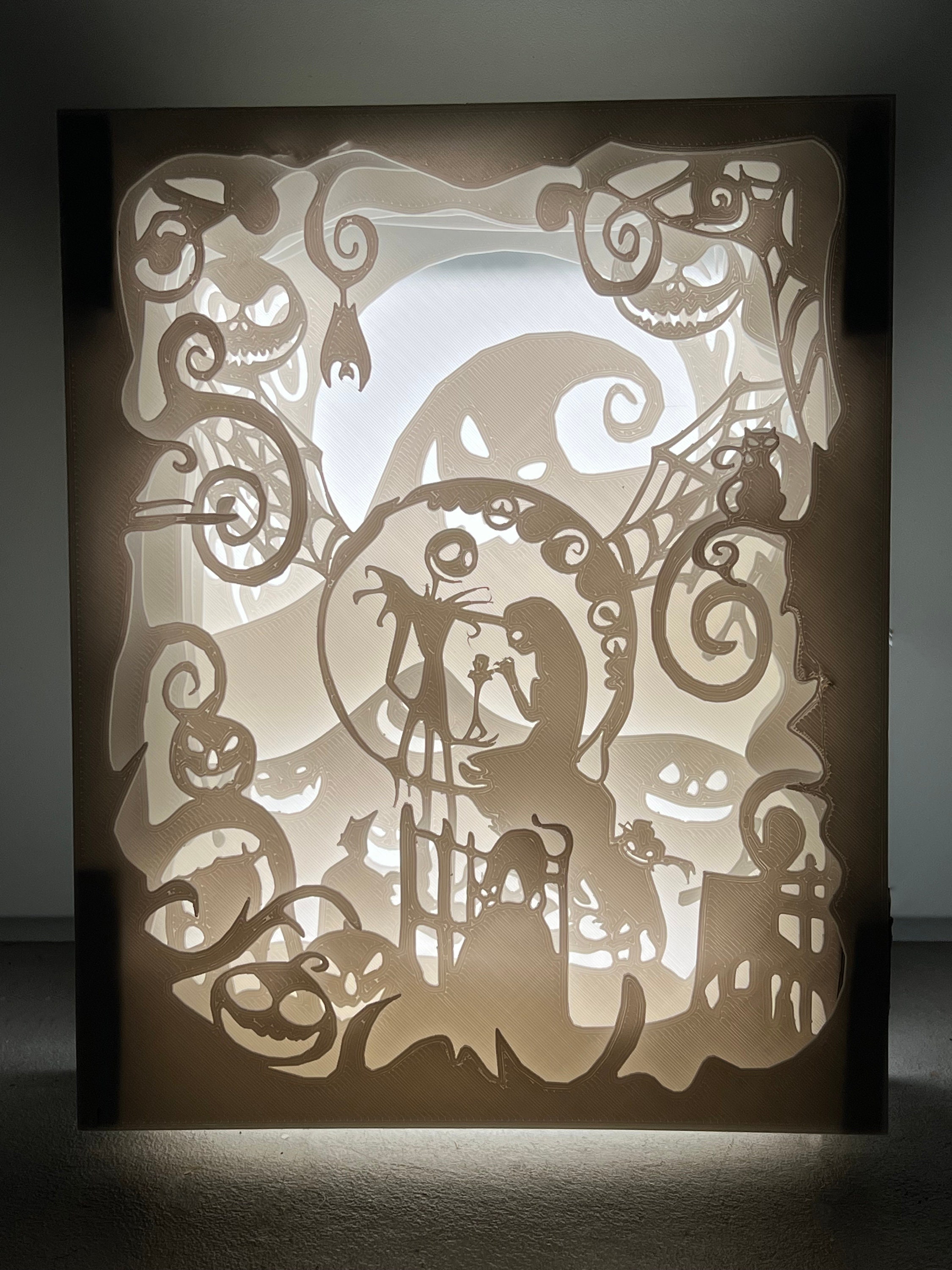 Nightmare Before Christmas Scene - 3D Lightbox Digital Files - 3D Print ...