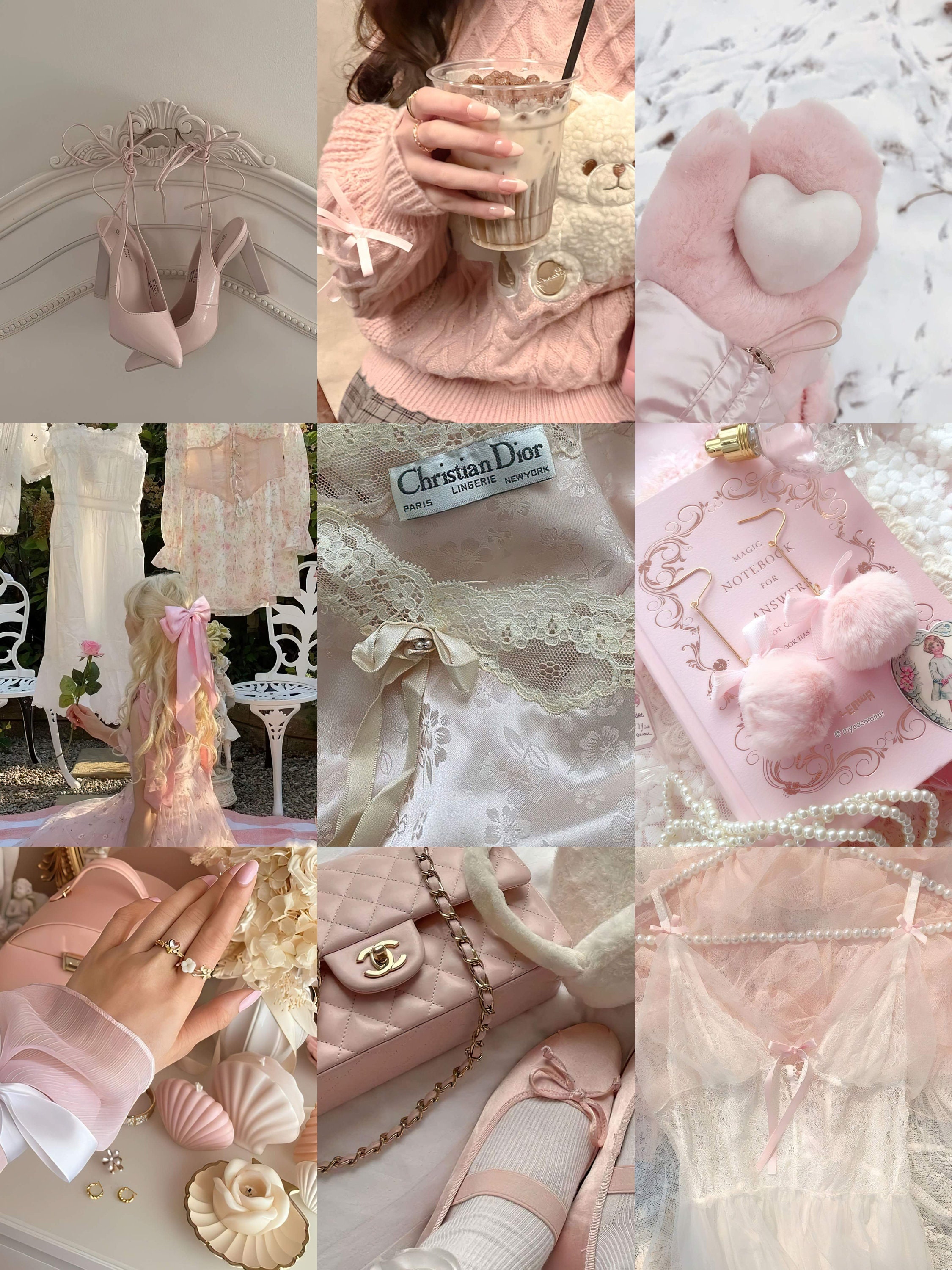 130PCS Coquette Wall Collage Kit, Coquette Aesthetic Photo Collage ...