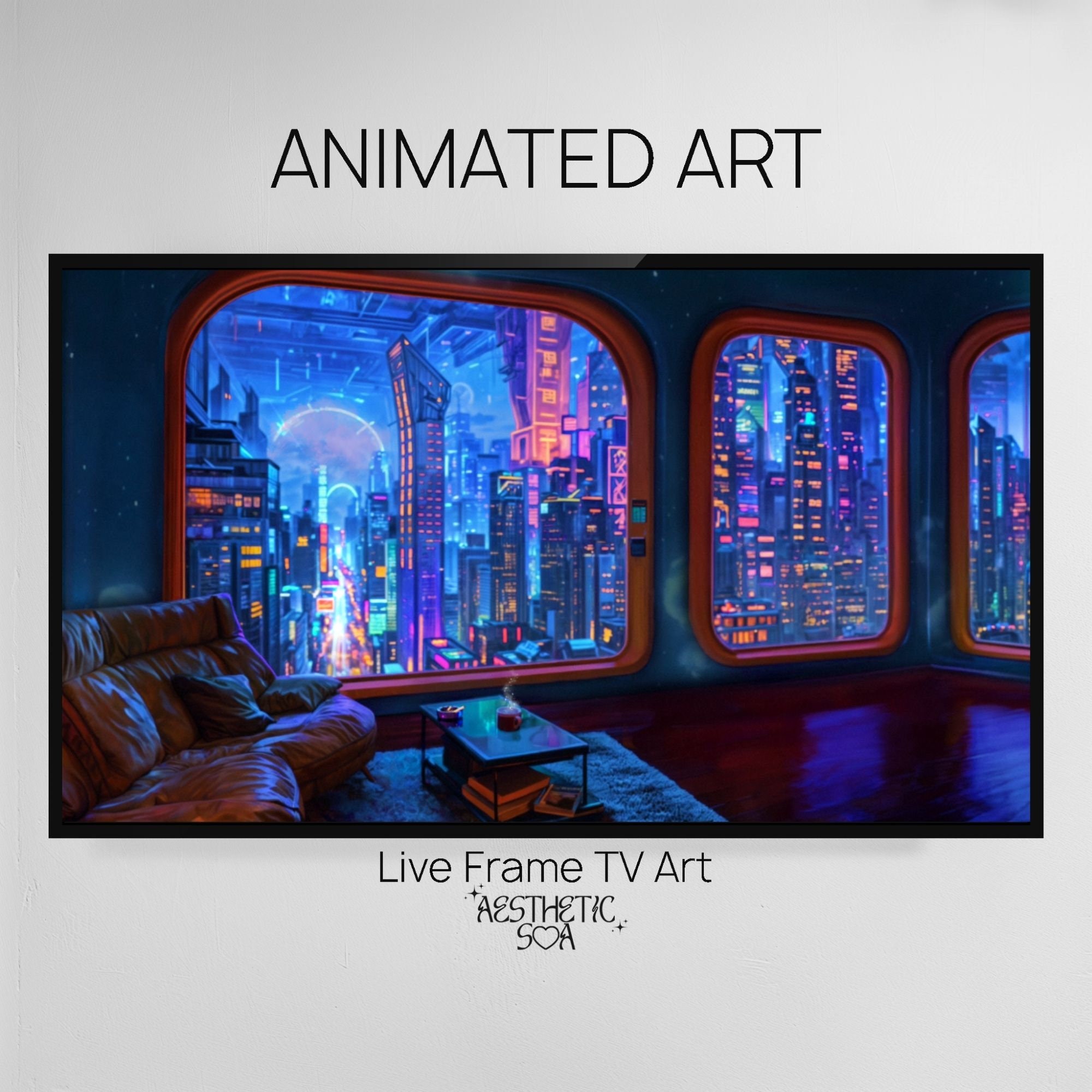 Frame TV Pictures, Jellyfish Living Room Animated TV Frame, Jellyfish ...