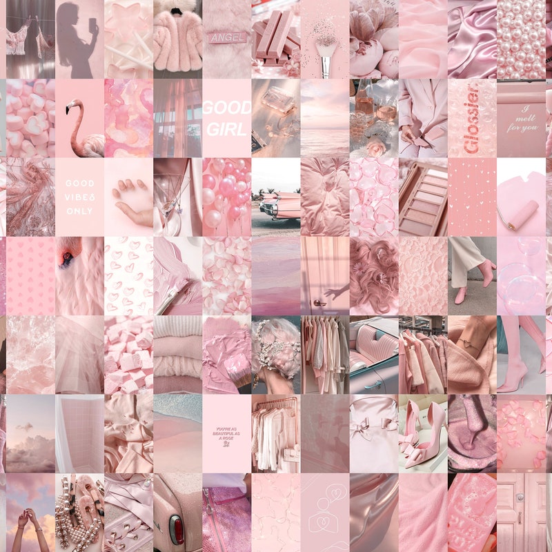 Pink Collage Kit - Etsy