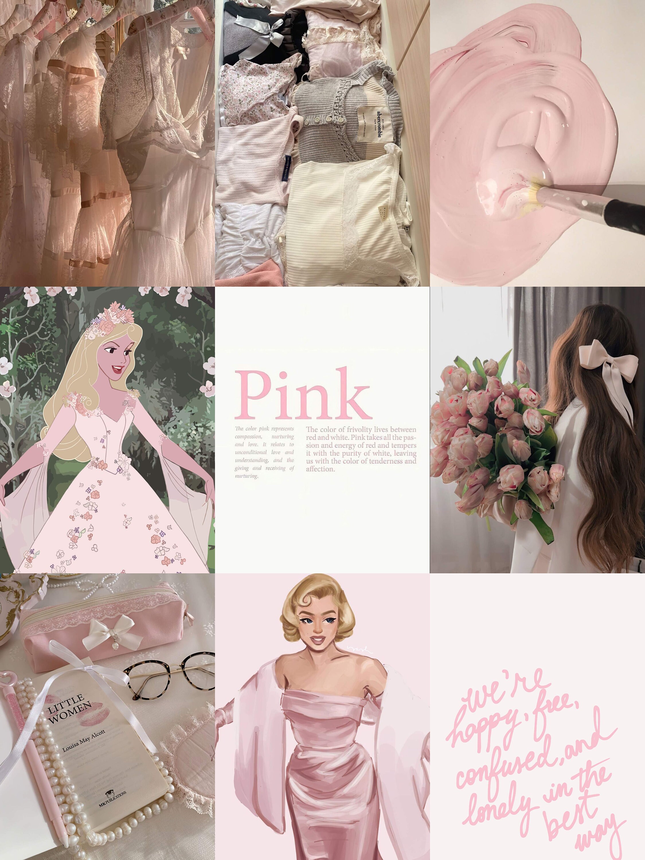 130PCS Coquette Wall Collage Kit, Coquette Aesthetic Photo Collage ...