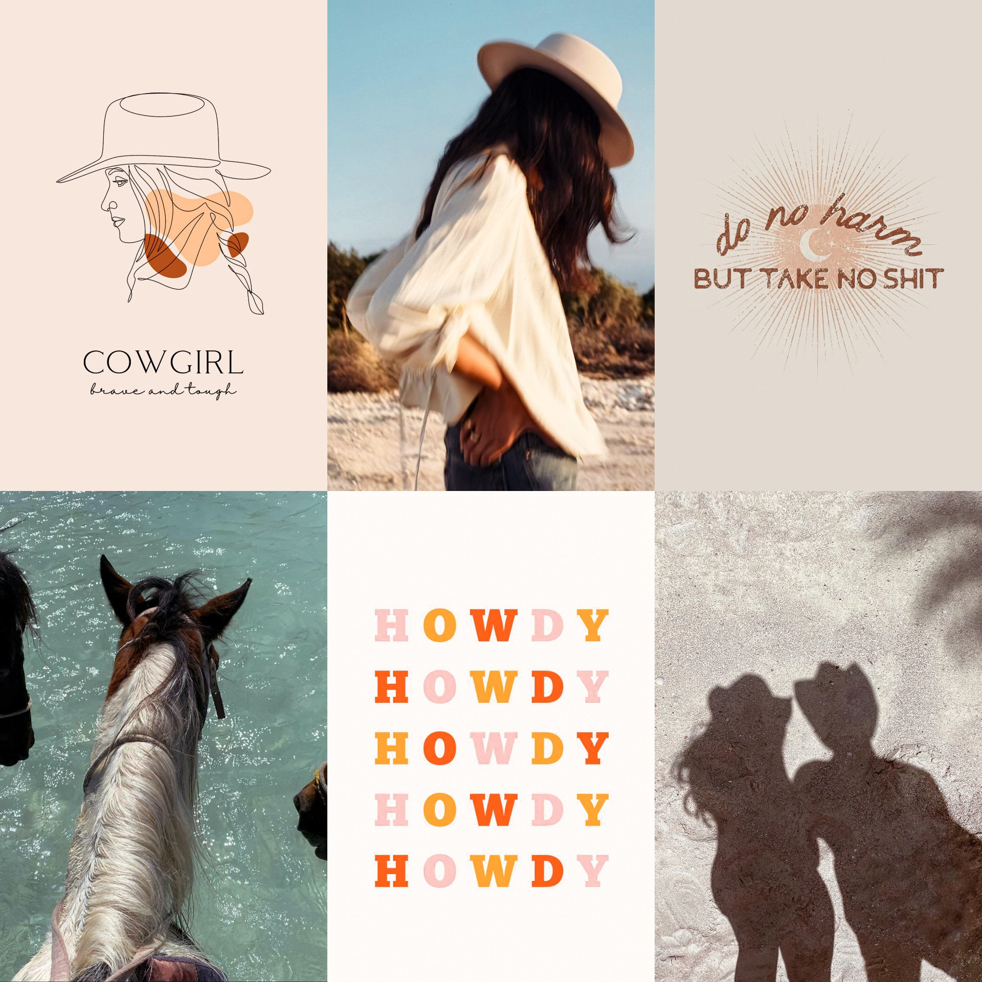 90+ PCS Cowgirl Aesthetic Wall Collage, Western Collage Kit, Wild West ...