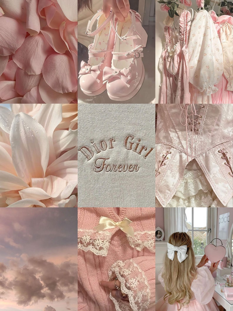 130PCS Coquette Wall Collage Kit, Coquette Aesthetic Photo Collage ...