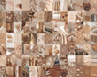 Tan Aesthetic Collage Kit - Etsy