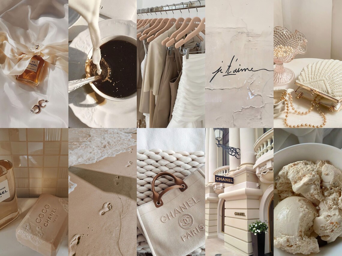 150 Pcs Cream Wall Collage Kit Pearl Aesthetic Ivory - Etsy