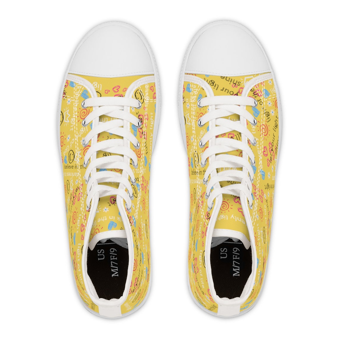 Walk in the Light Women's High Top Sneakers Inspirational Sneakers ...