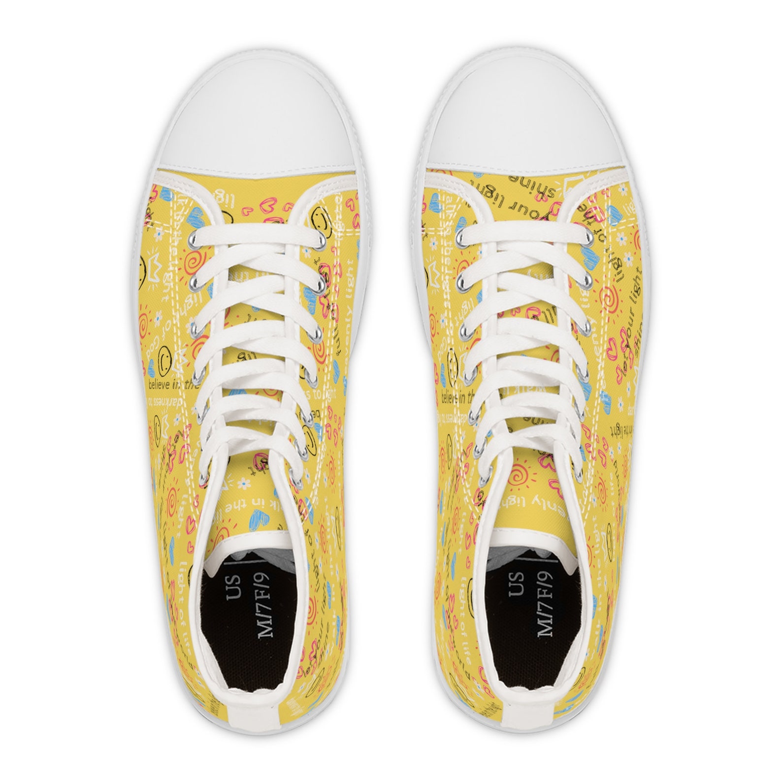 Walk in the Light Women's High Top Sneakers Inspirational Sneakers ...