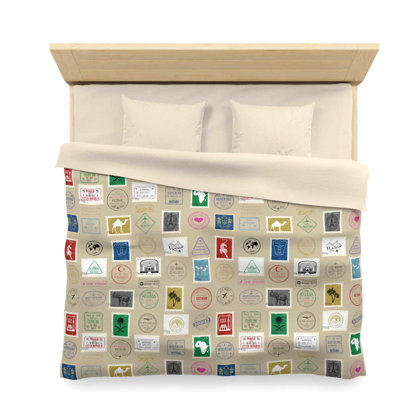 Going Global Duvet Cover Travel Comforter World Map International ...