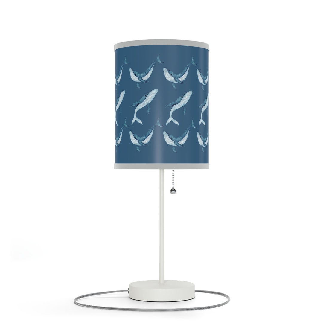Blue Whale Song Lamp for Adult Kids Baby Room Silver or White Lamp on a ...