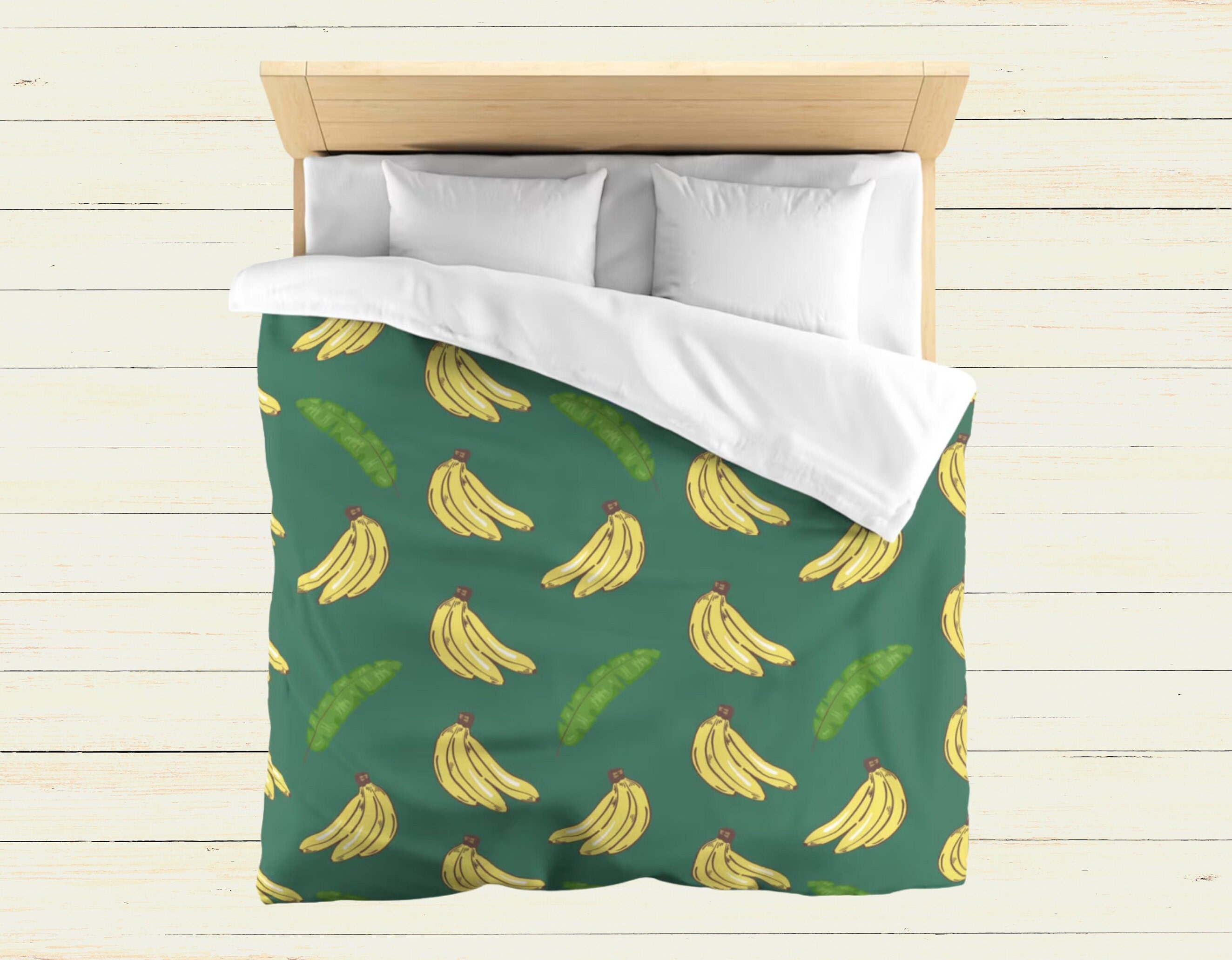 Beach Banana Palm Duvet Cover Tropical Duvet Cover Beach Bedding Retro ...