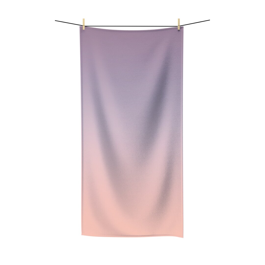 Blush Beach | Vintage Beach Polycotton Bath Towel | Rose Ombré Sunset ...