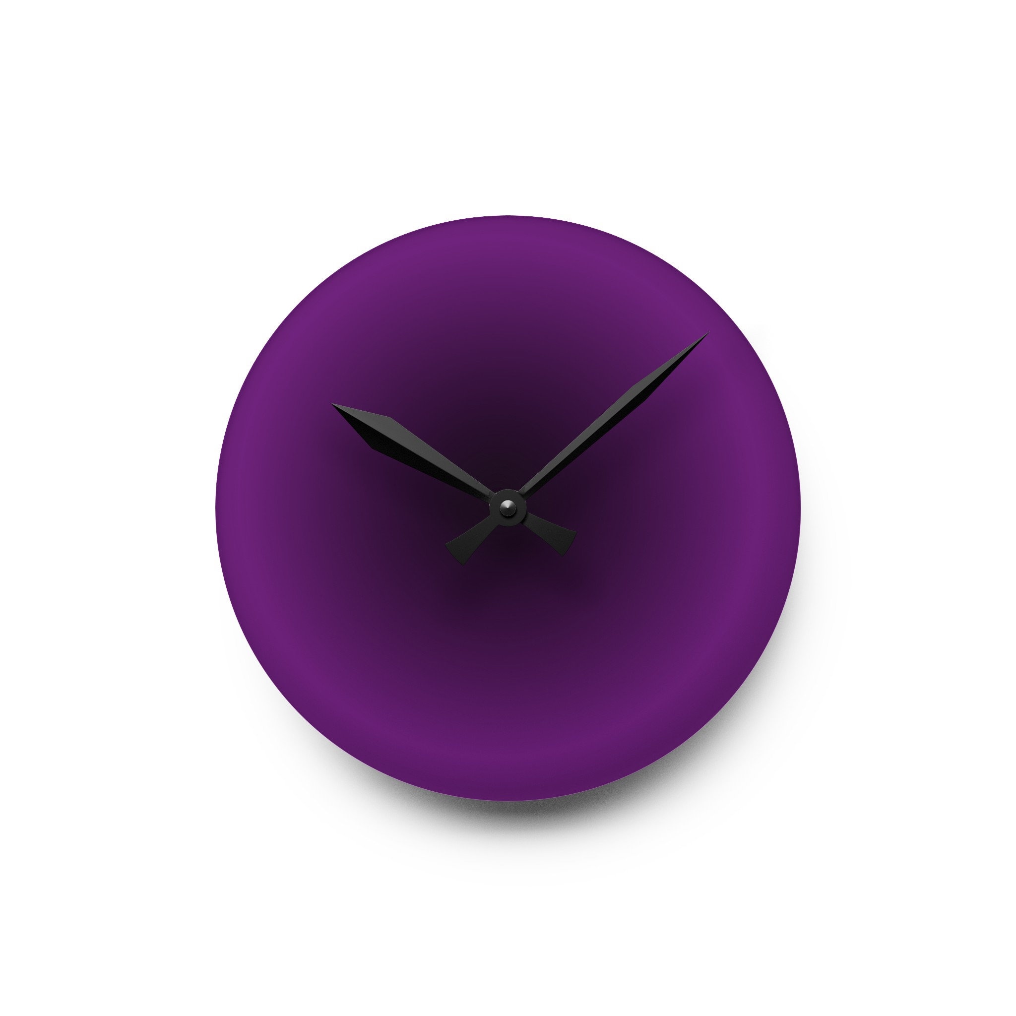 Purple Midnight Modern Wall Clock Contemporary Black and Purple Ombré ...