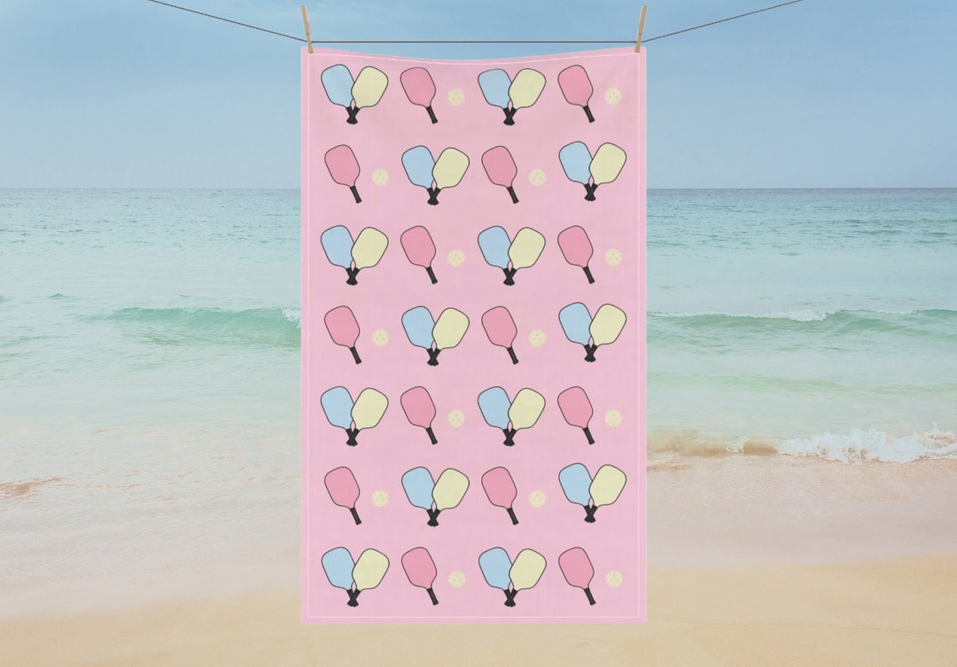 Beach Pickleball Kitchen Towel Absorbent Hand Towel Beach Sports ...
