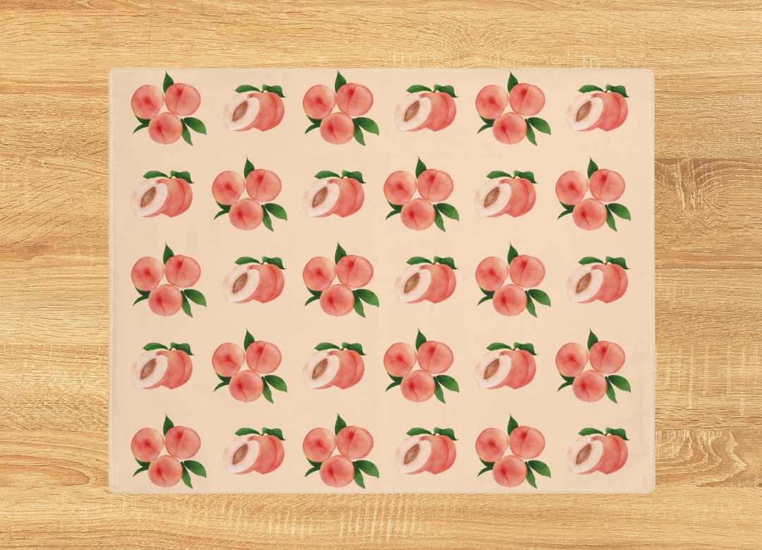 White Peaches Placemat (1) Table Mat Wedding Shower Summer Spring Beach ...