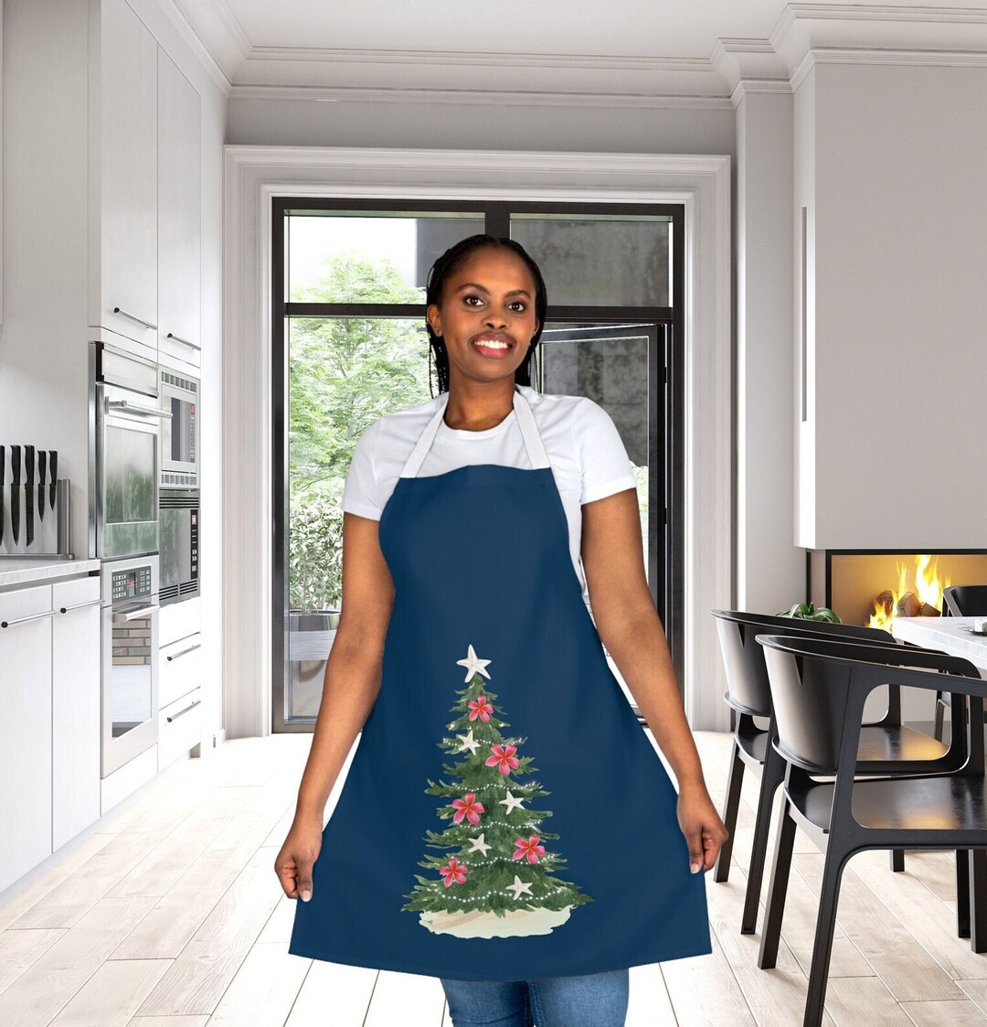 Christmas in the Tropics Apron Coastal Christmas Cooking Smock Beach ...