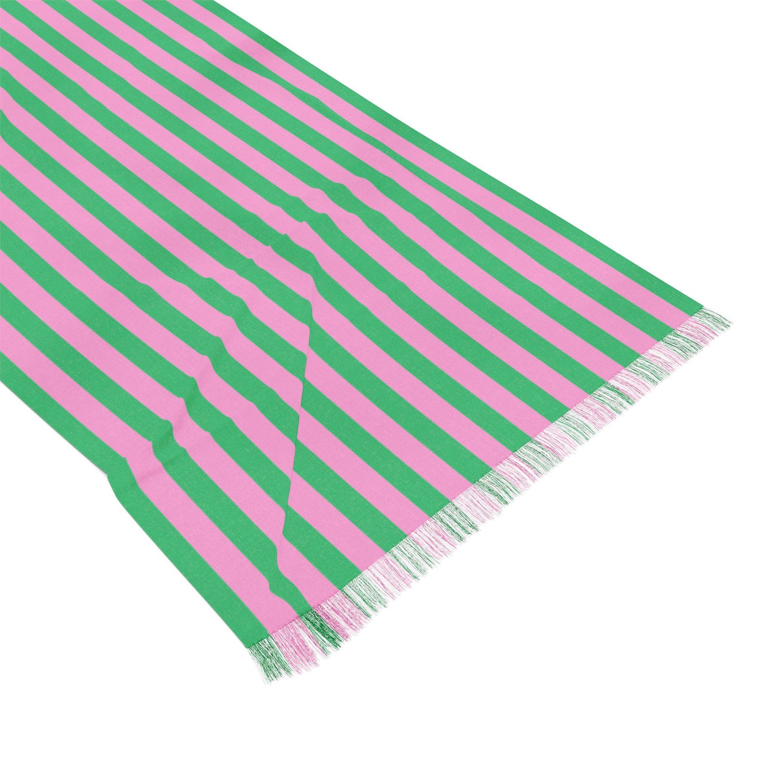 Get It Girl Pink & Green Stripes Scarf Light Shawl Pink Preppy Scarf ...