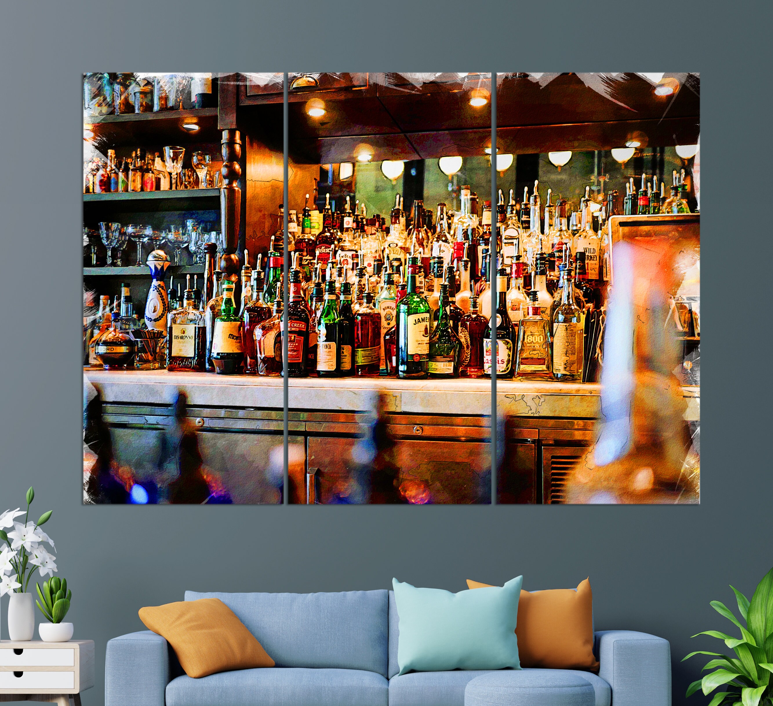 Alcohol Drinks Canvas Print Alcohol Painting Alcohol Wall - Etsy UK
