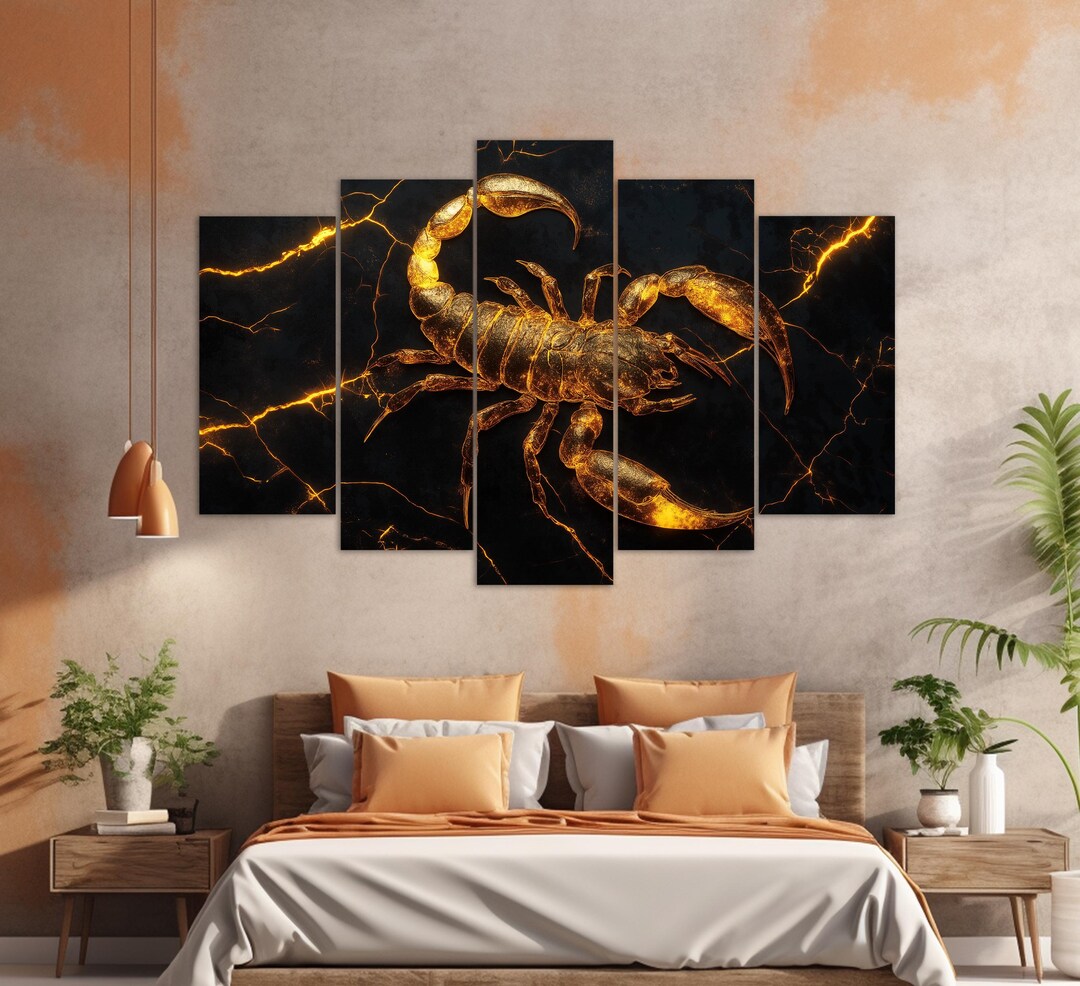 Scorpio Sign Canvas Print, Zodiac Wall Art, Astrology Wall Art, Scorpio ...
