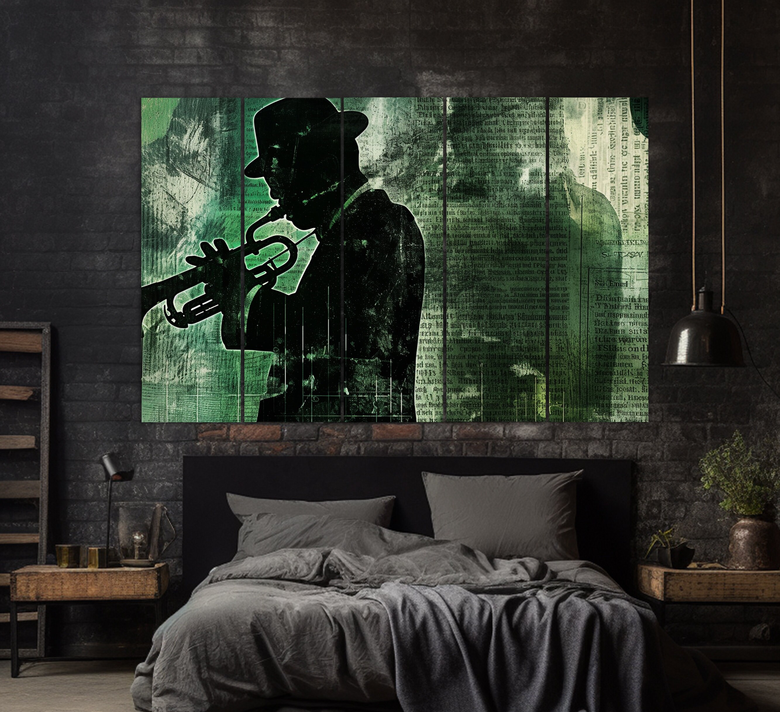 Abstract Jazz Wall Art, Jazz Canvas Print, Jazz Painting, Jazz Fan Gift ...