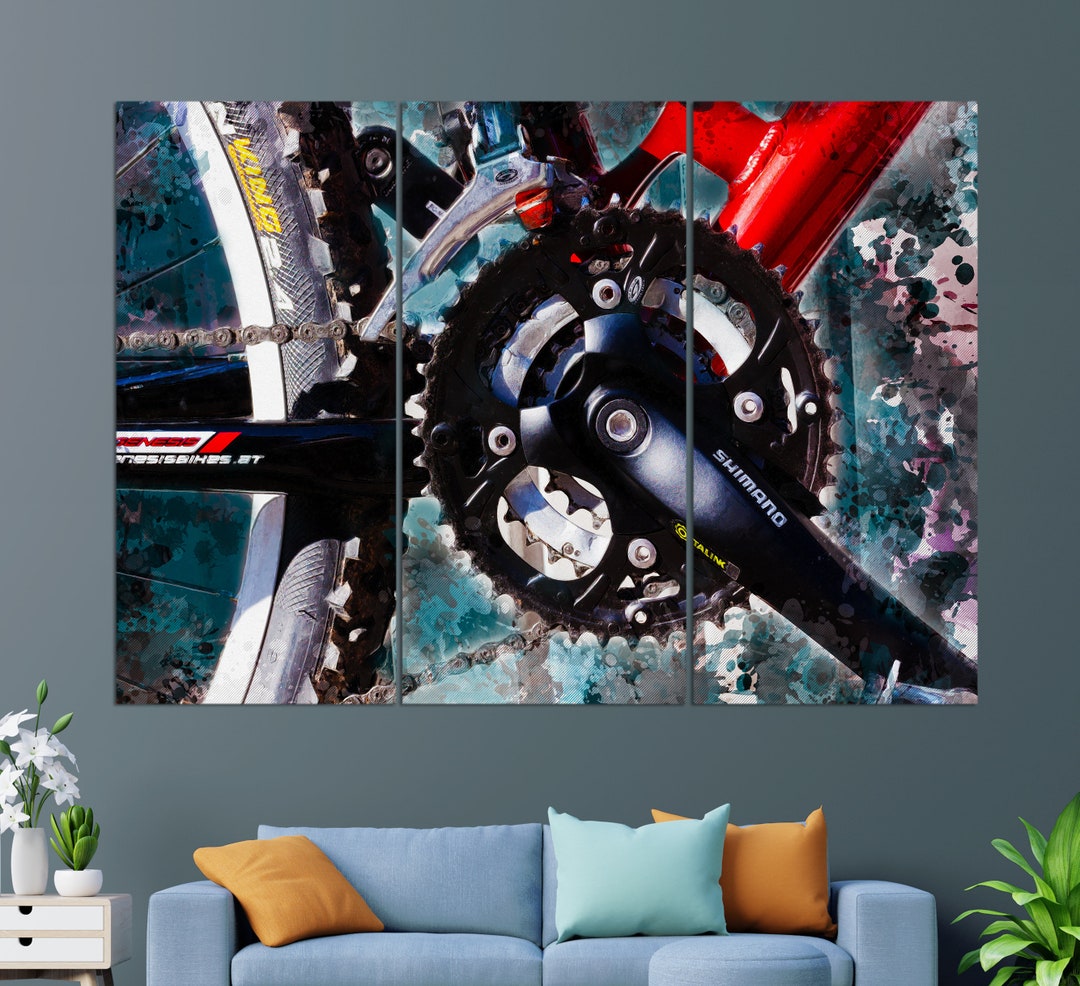 Abstract Cycling Canvas Print, Cycling Wall Art, Cycling Painting ...