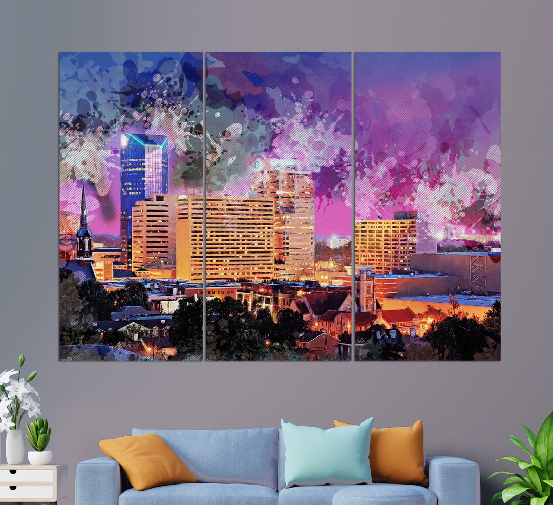 Abstract Lexington Canvas Print, Lexington Skyline, Lexington Painting ...
