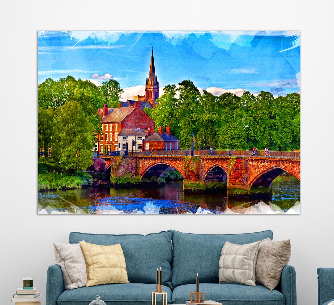 Chester Canvas Print Chester Painting Chester Wall Art - Etsy UK