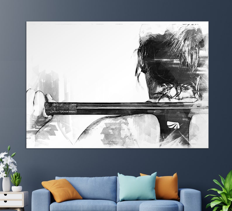 Woman Workout Wall Art Workout Canvas Print Crossfit - Etsy