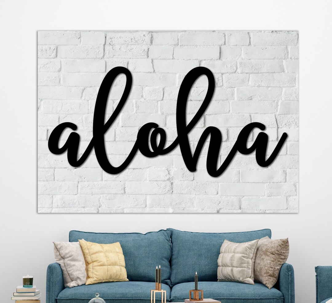 Aloha Canvas Print, Aloha Wall Art, Beach Wall Decor, Tropical Wall Art ...