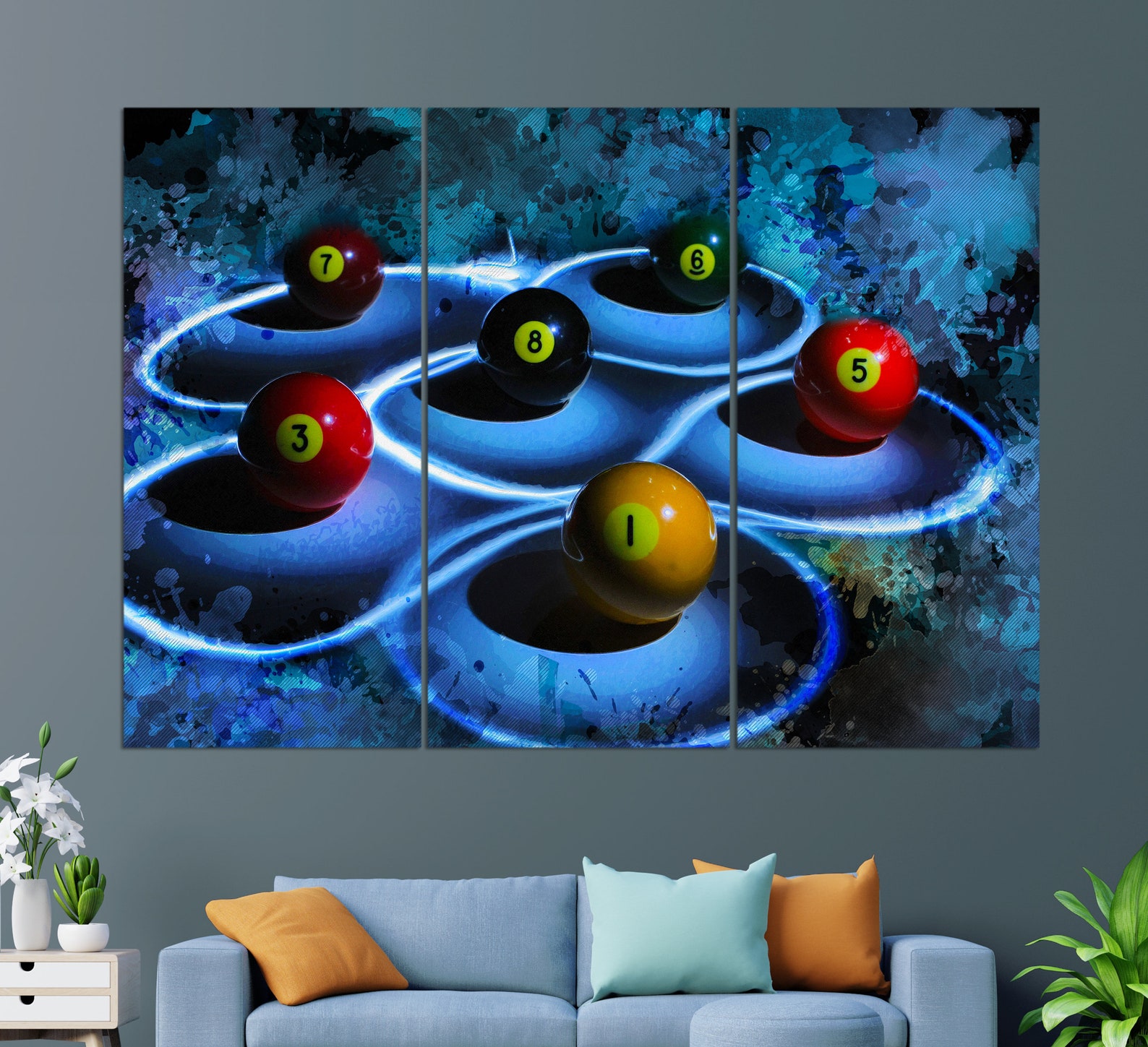 Abstract Billiards Canvas Art Billiards Wall Art Billiards | Etsy