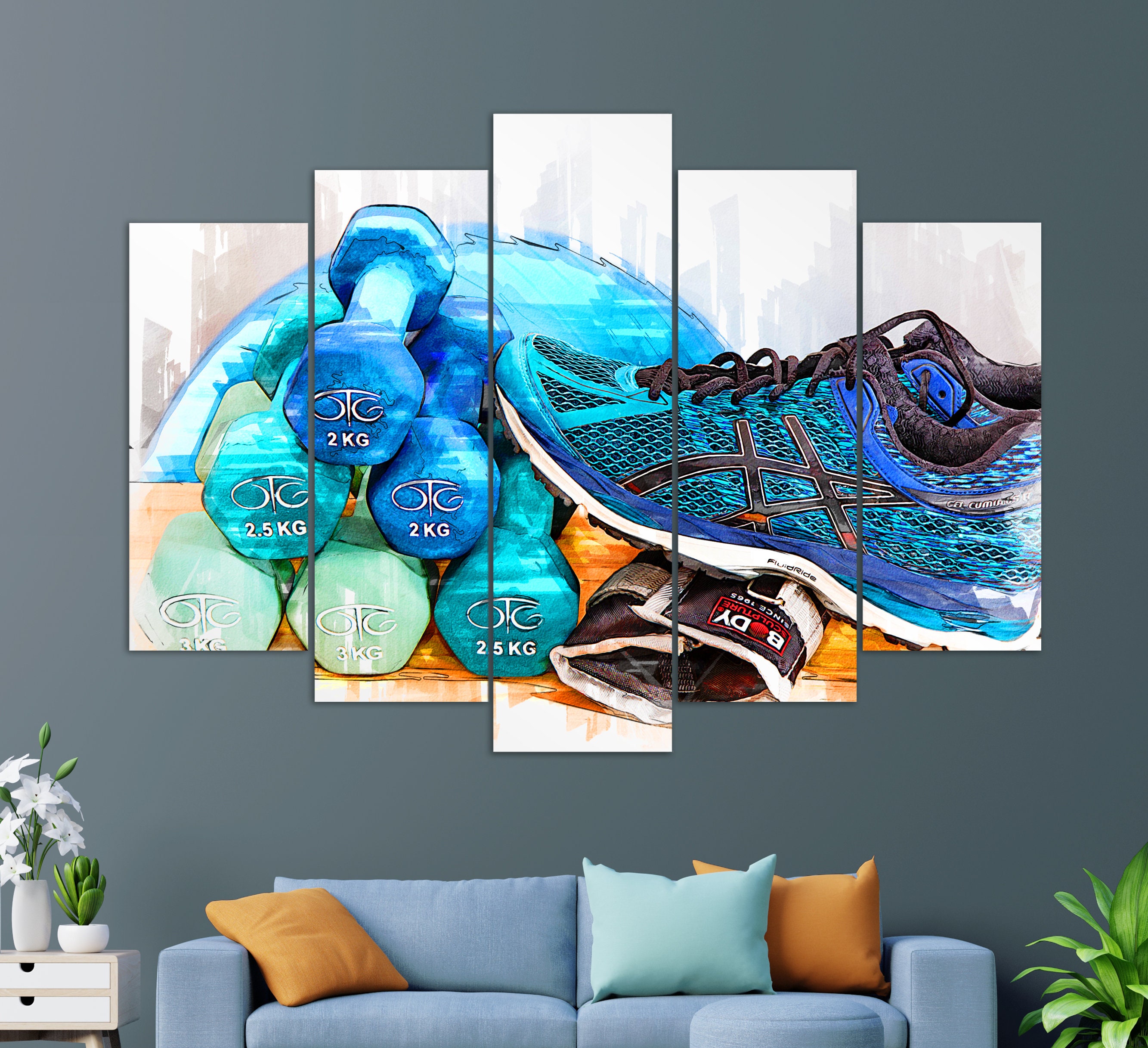 Fitness Wall Art Woman Fitness Canvas Print Fitness - Etsy