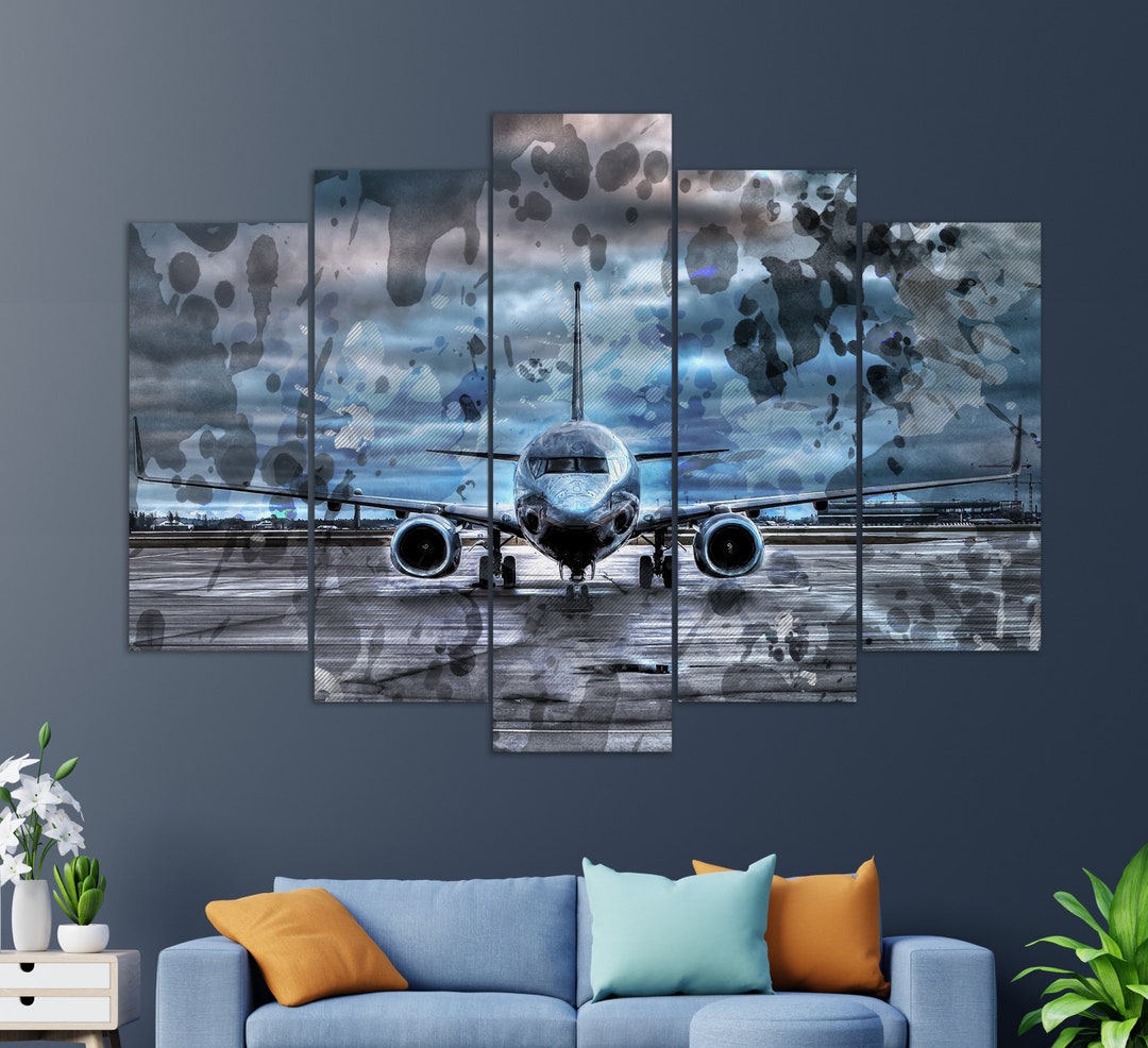 Boeing 737 Canvas Print, Pilot Gift, Boeing Painting, Aircraft Wall Art ...