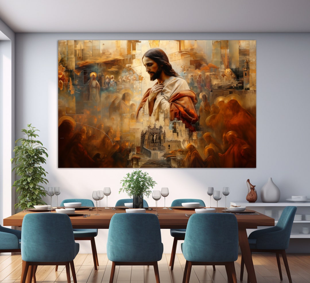 Jesus Christ Canvas Print, Jesus Christ Painting, Religious Wall Art, Christian Painting - Etsy