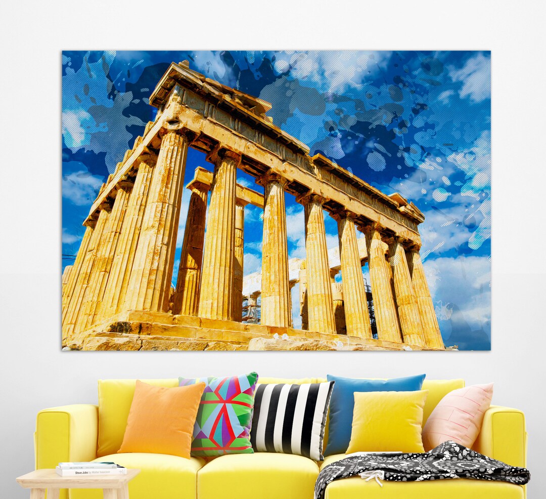 Parthenon Canvas Print, Athenian Acropolis Painting, Greece Painting ...