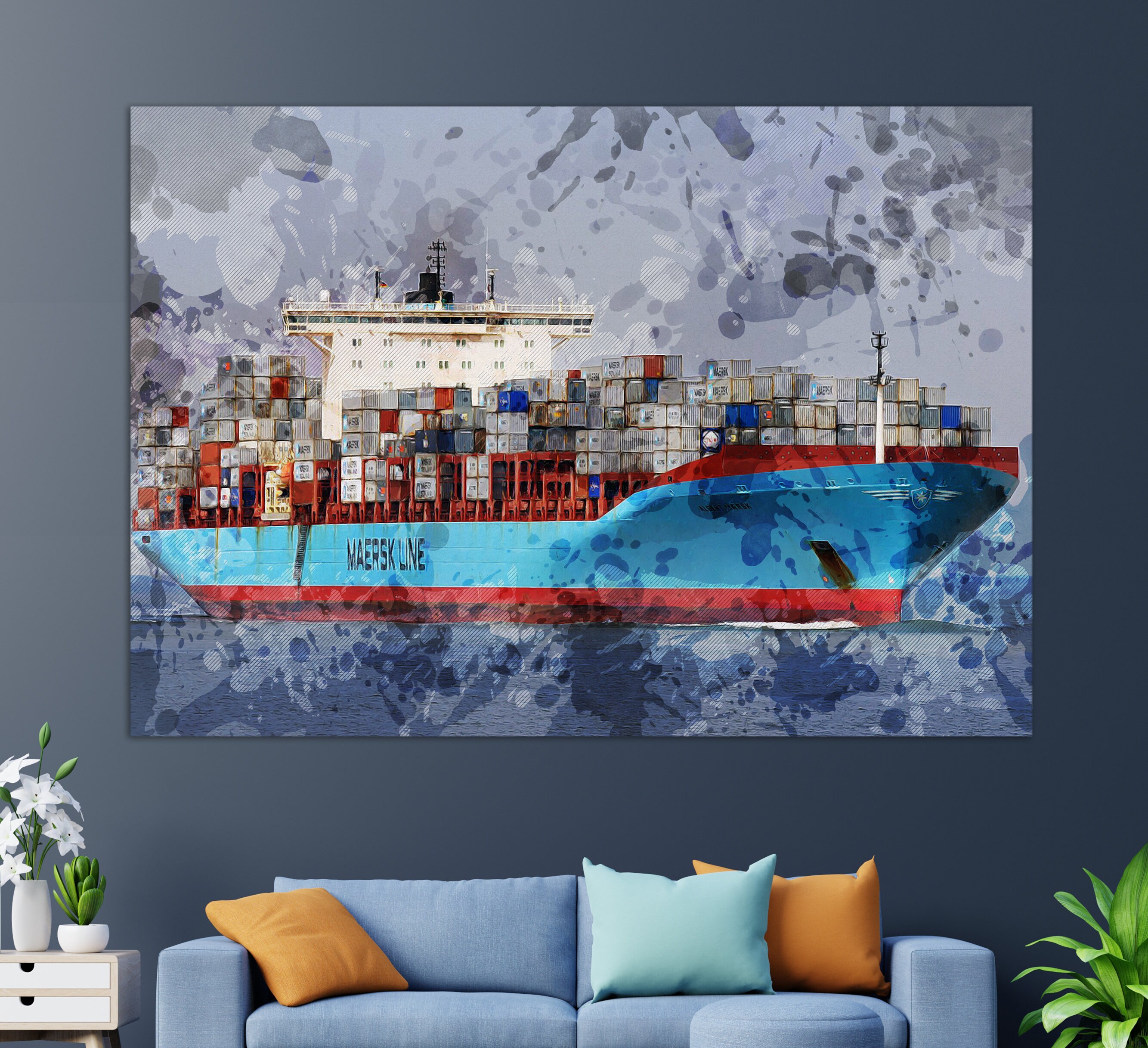 Cargo Ship Painting